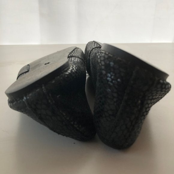 London Sole | Shoes | London Sole Black Leather Snake Ballet Flats 39 ...